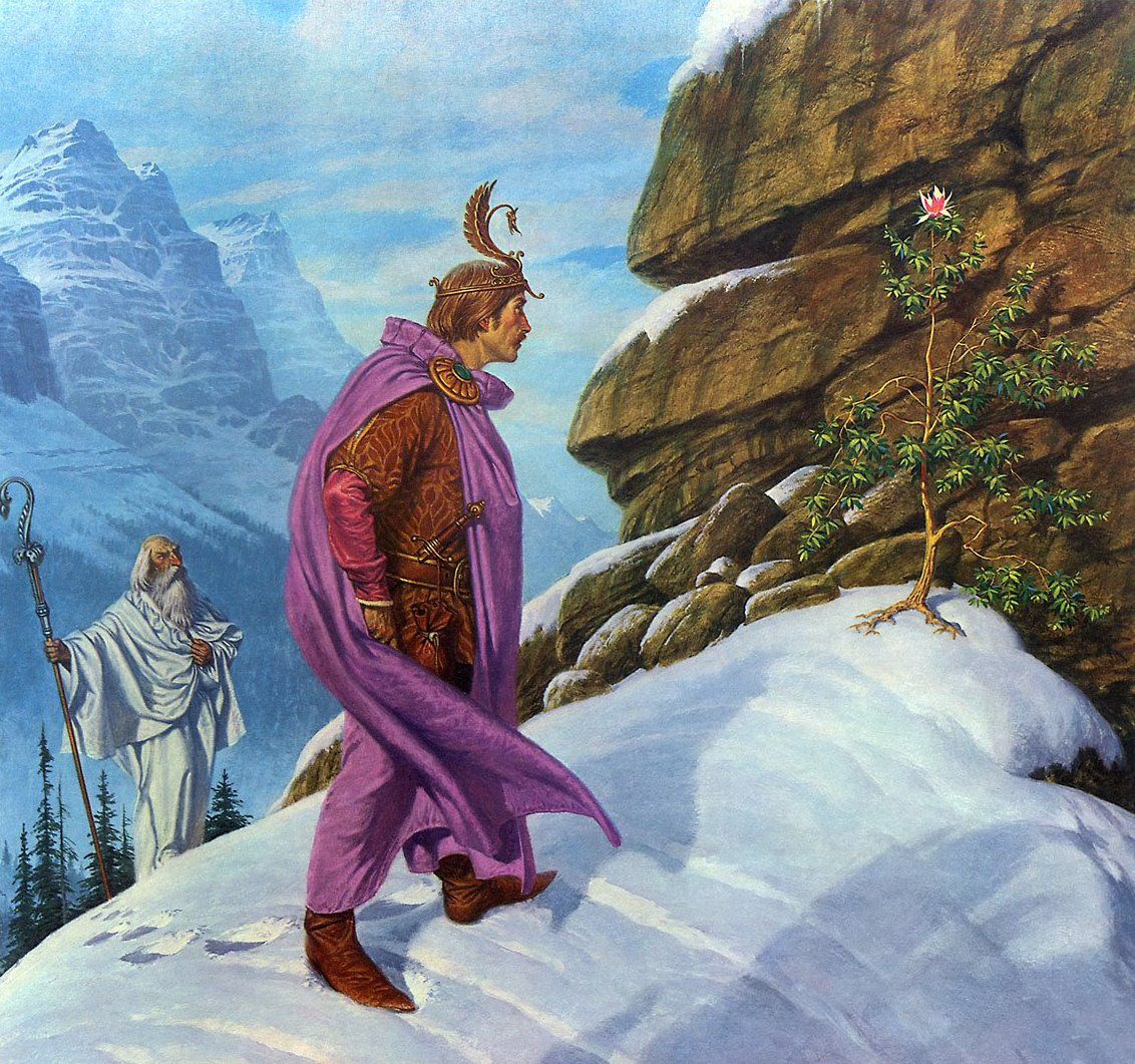 Gandalf Shows Aragorn a Sapling of the White Tree of Gondor | Wisdom ...